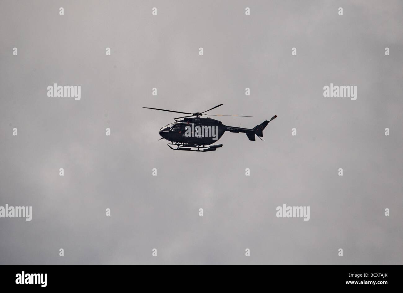 A helicopter of the Royal Moroccan gendarmerie, on October 14, 2025, in ...
