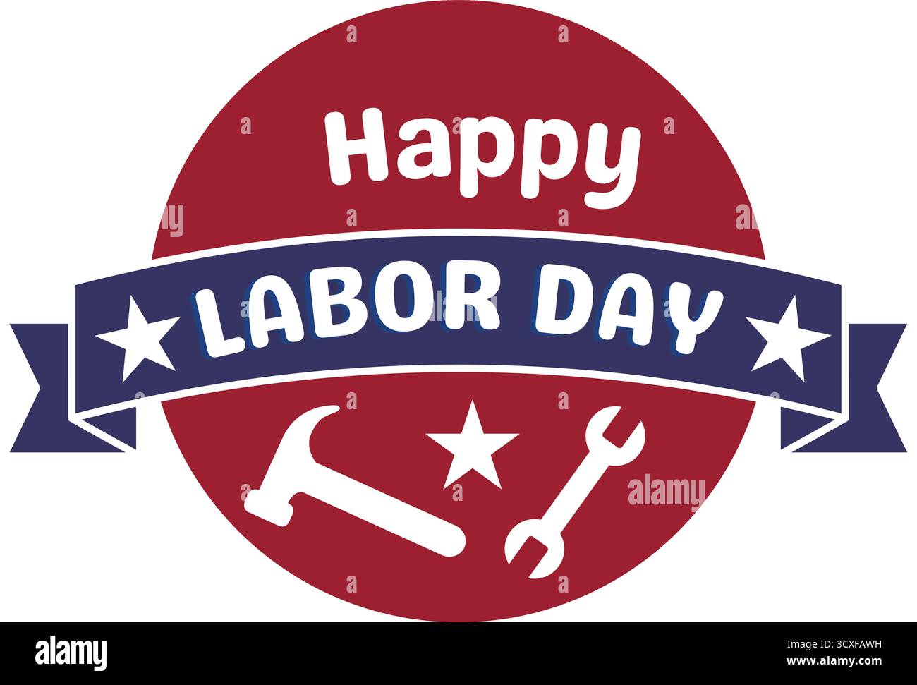 Labor day banner design Cut Out Stock Images & Pictures - Alamy