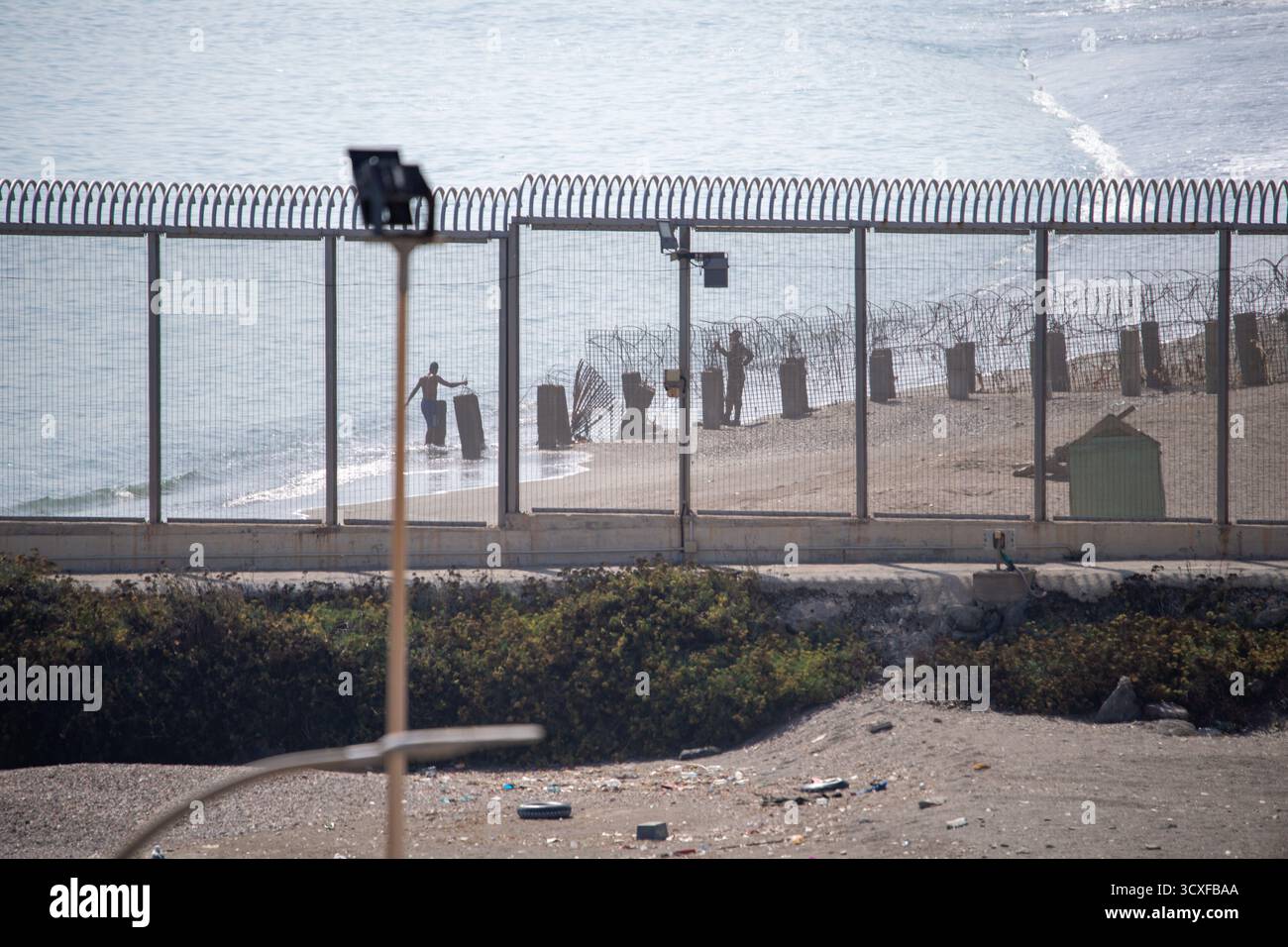 Ceuta's border with Morocco, on October 14, 2025, in Ceuta (Spain ...