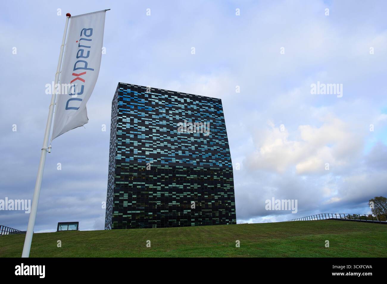 The head office of Chinese-owned chipmaker Nexperia is seen in Nijmegen ...
