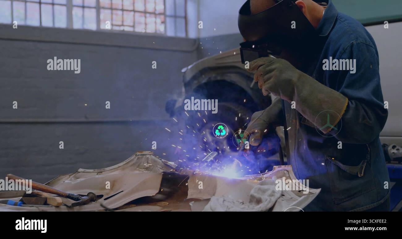 Welding technician wearing helmet hi-res stock photography and images ...