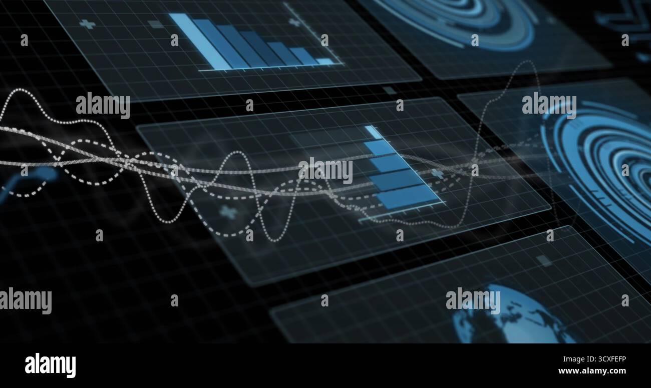Showing floating data panels hi-res stock photography and images - Alamy
