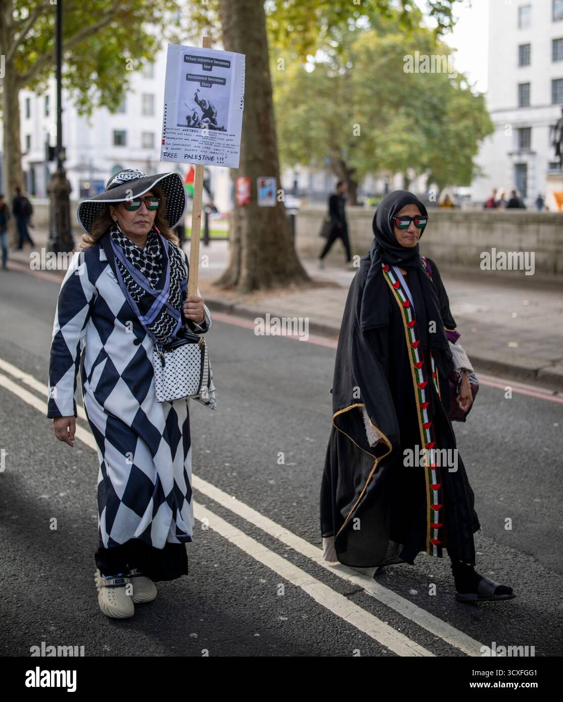 LONDON, UK. 11th October 2025. Palestine protesters attending Pro ...