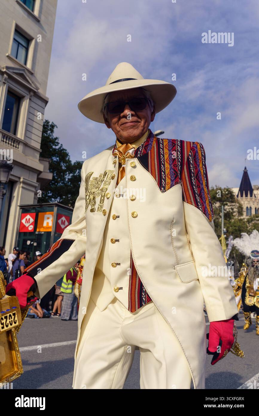 Parade in National day of Spain Several thosand people dressed in ...