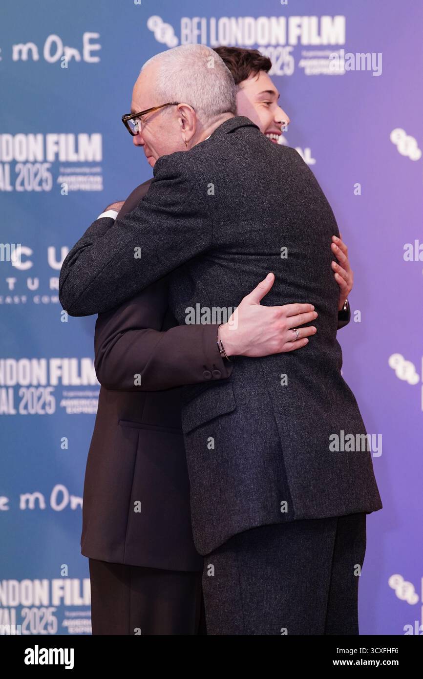 Samuel Bottomley (left) and Daniel Day-Lewis attending the screening of ...
