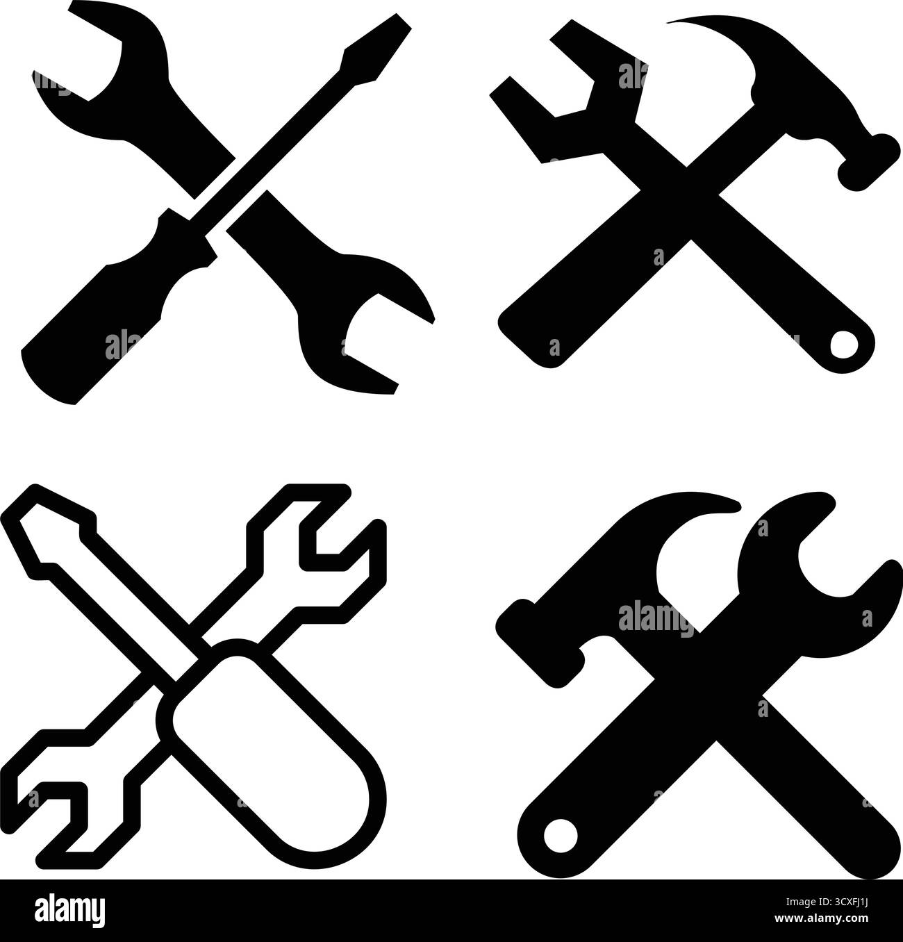 Hammer icon work tool Stock Vector Images - Alamy