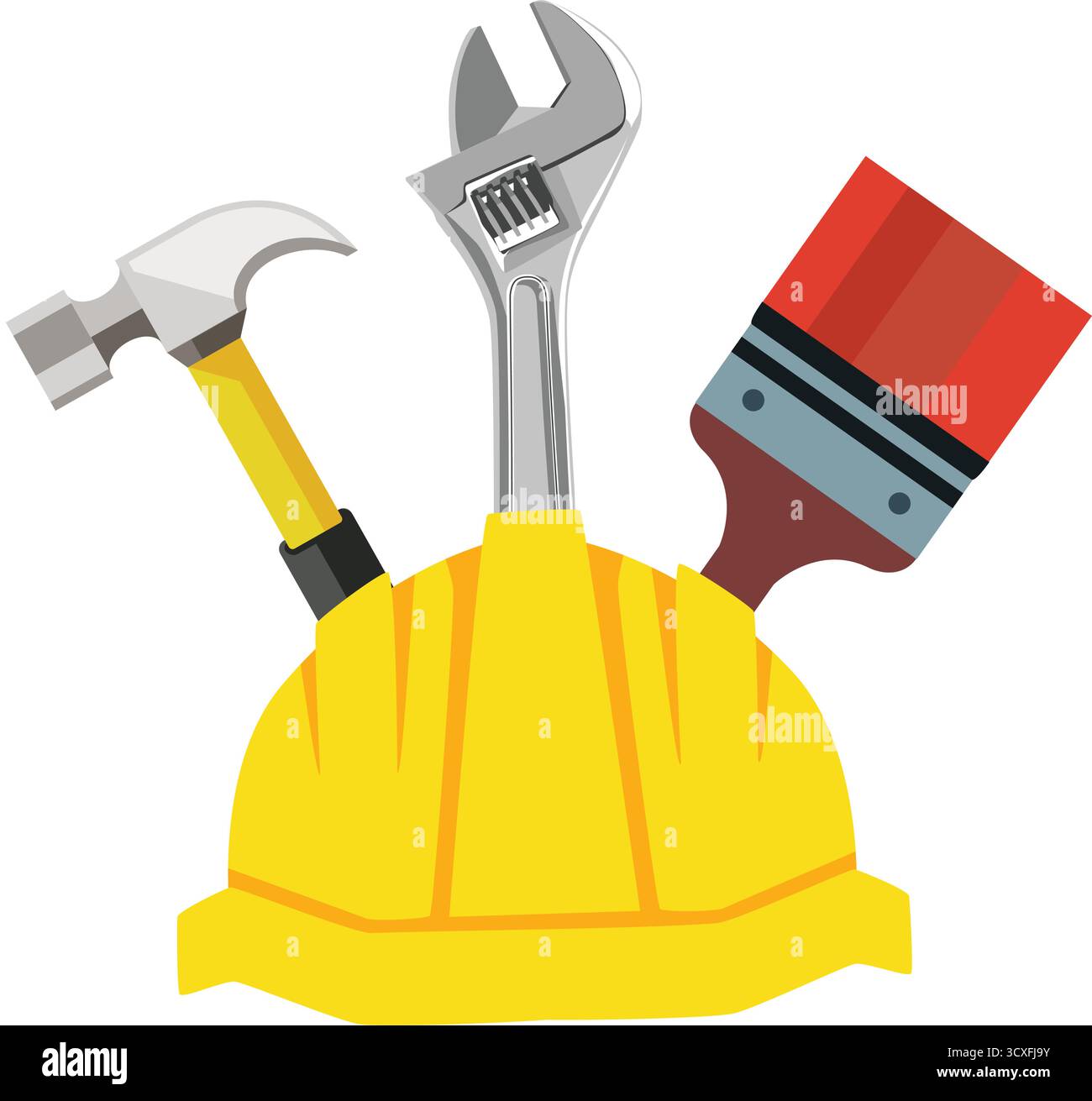 American worker construction Stock Vector Images - Alamy