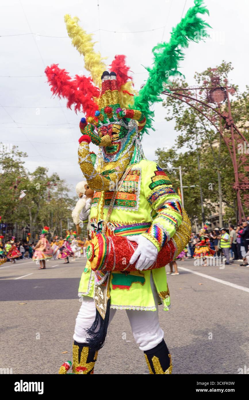 Parade in National day of Spain Several thosand people dressed in ...