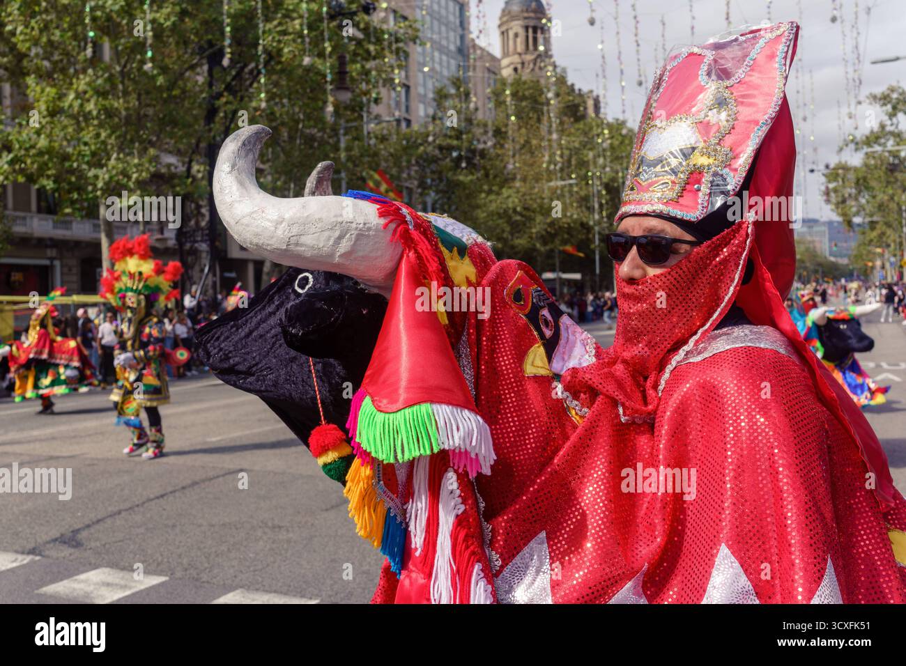 Parade in National day of Spain Several thosand people dressed in ...
