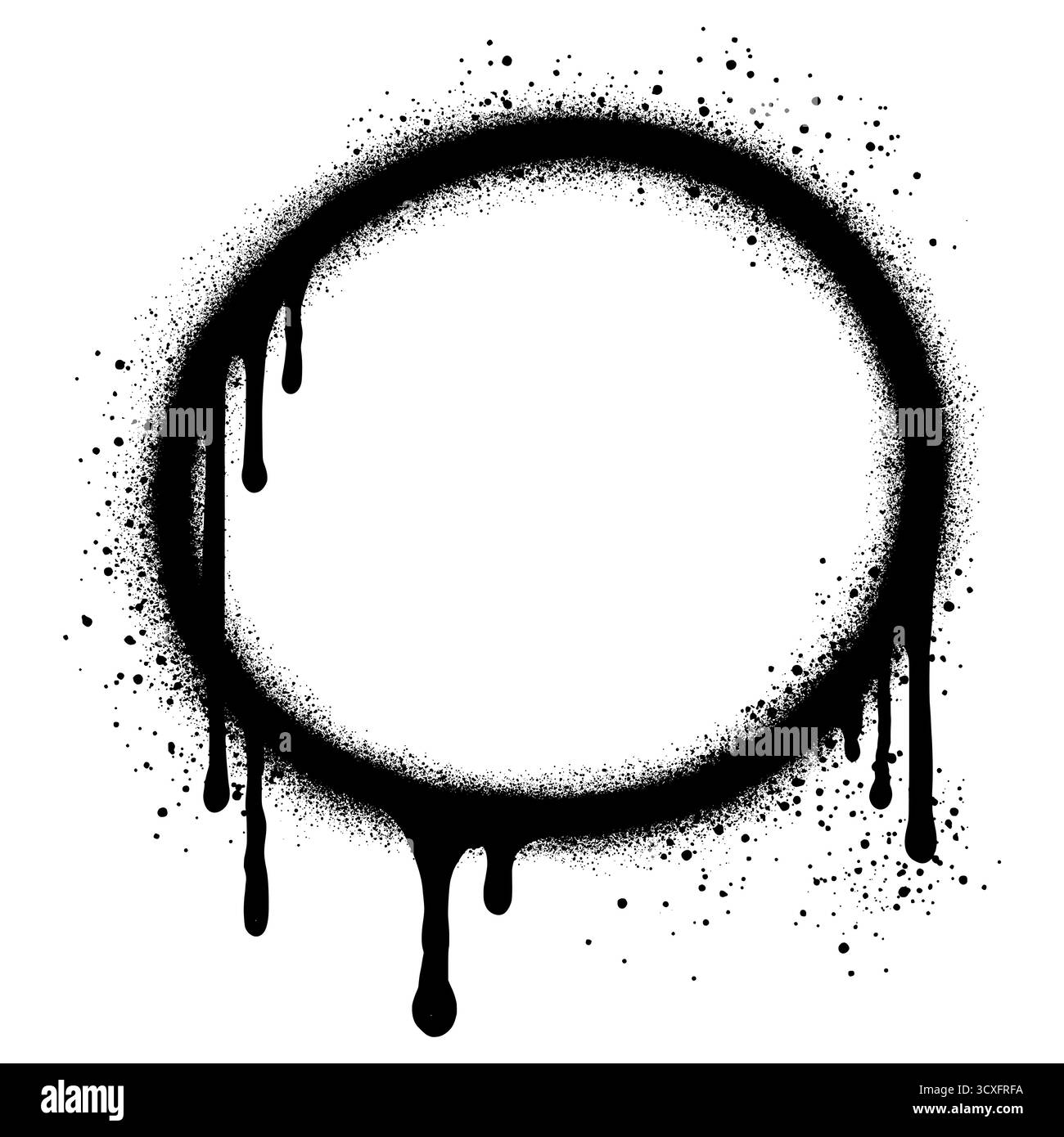 Drip circle paint icon Stock Vector Images - Alamy