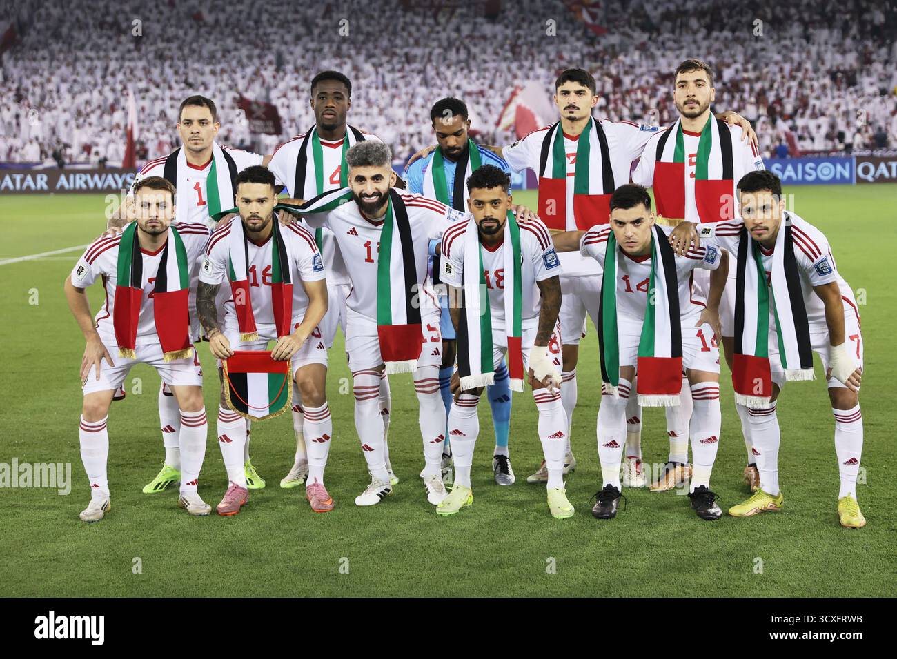 United Arab Emirates players pose for a team photo before the 2026 ...