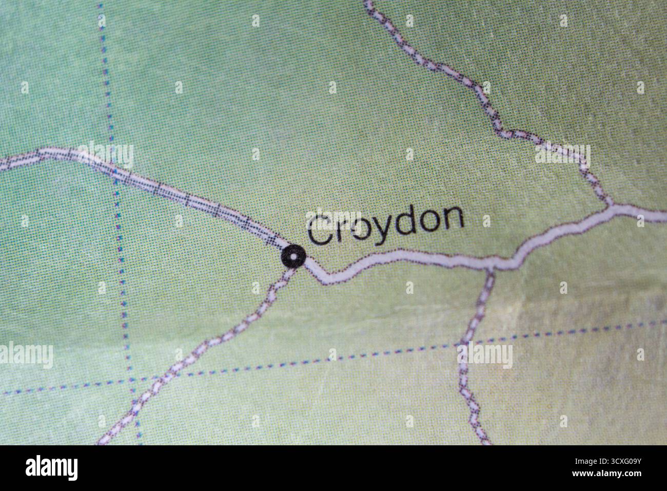 Croydon outline map hi-res stock photography and images - Alamy
