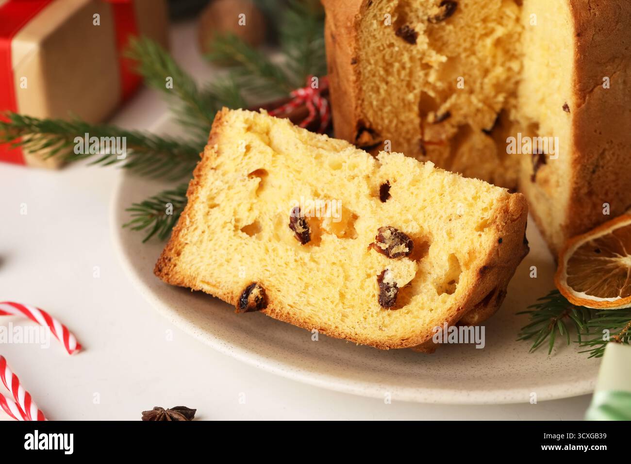 Homemade panettone on light hi-res stock photography and images - Alamy