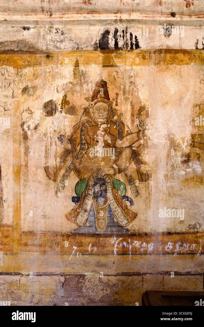 Nayaka-period mural at Brihadisvara Temple, Thanjavur, Tamil Nadu ...
