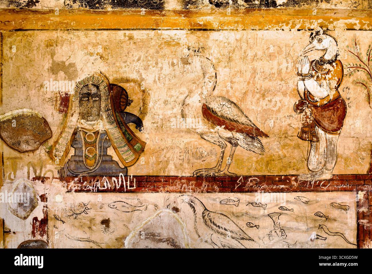 Nayaka-period mural at Brihadisvara Temple, Thanjavur, depicting an ...