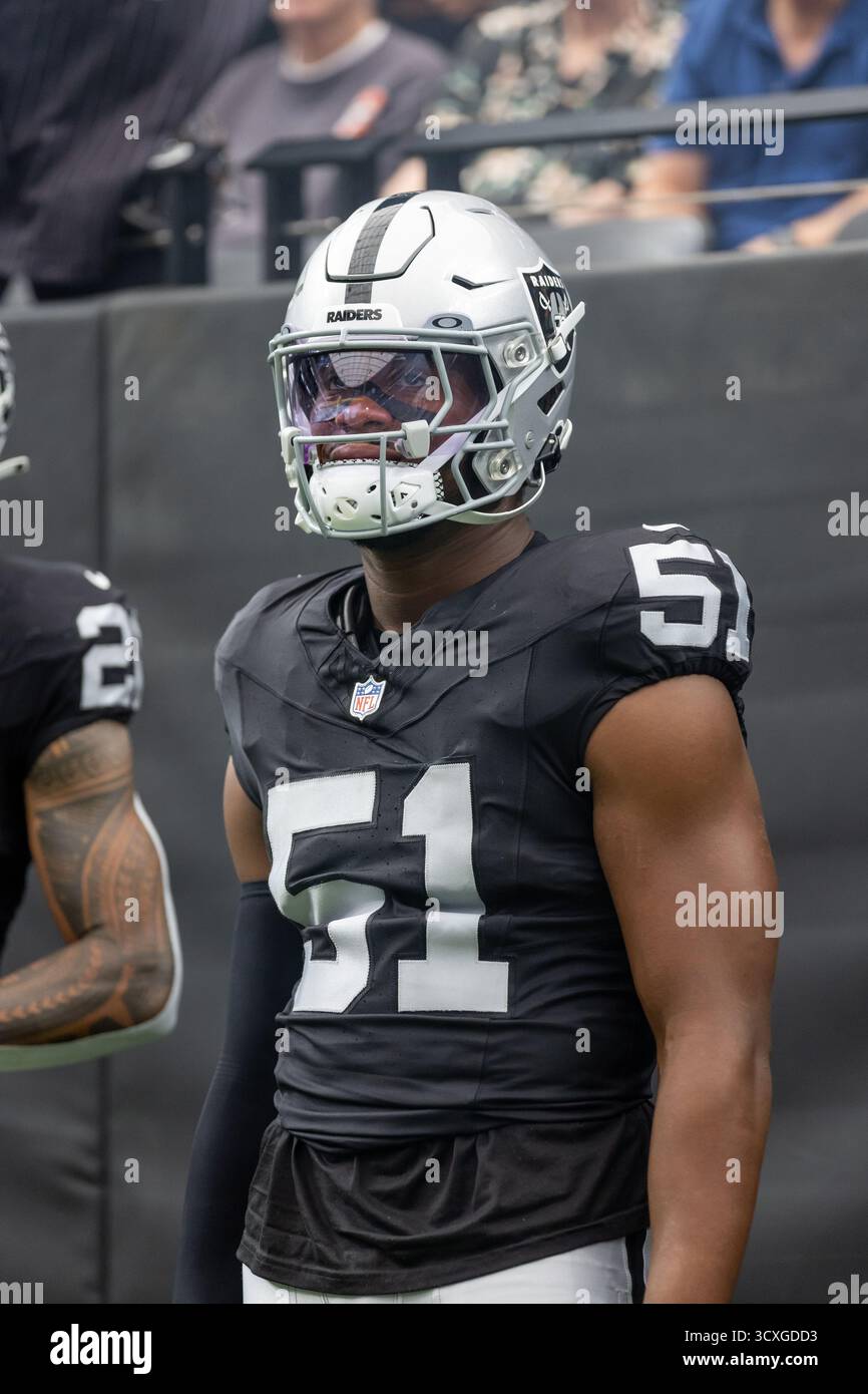 Las Vegas Raiders defensive end Malcolm Koonce (51) enters the field ...