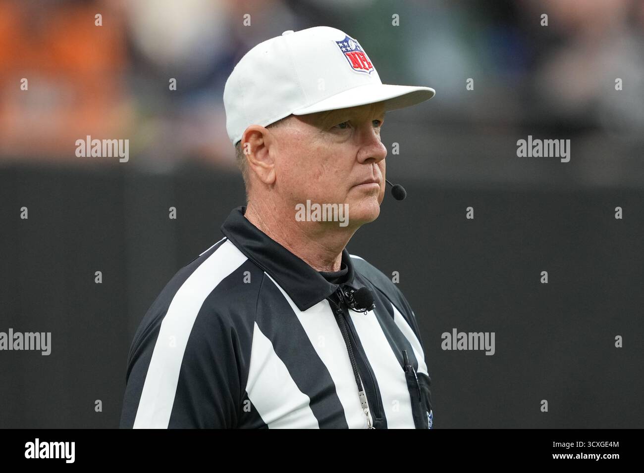 NFL Referee Carl Cheffers during the first half of an NFL football game ...