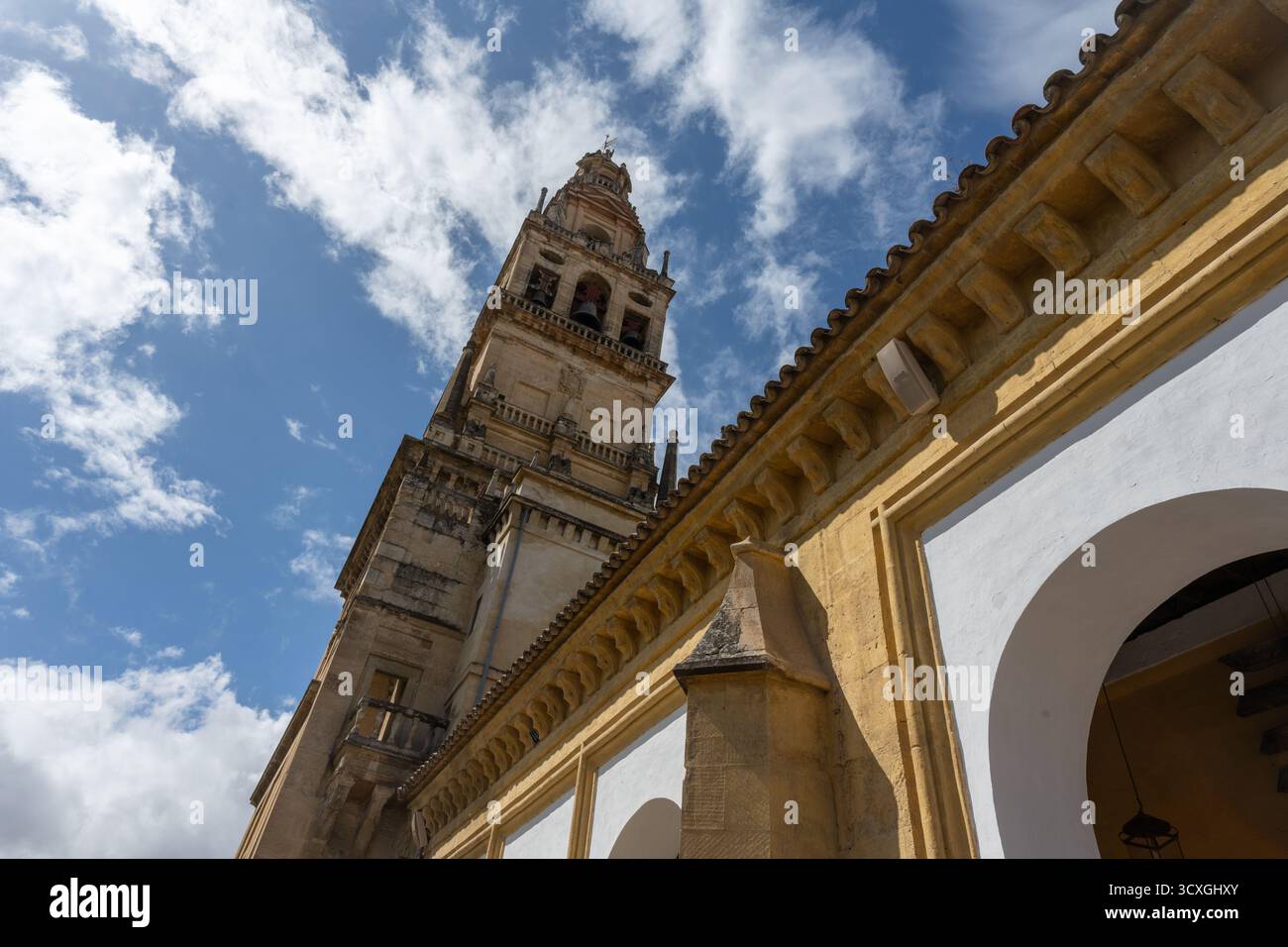 View of the historic Cathedral of Cordoba, known as the Mezquita ...