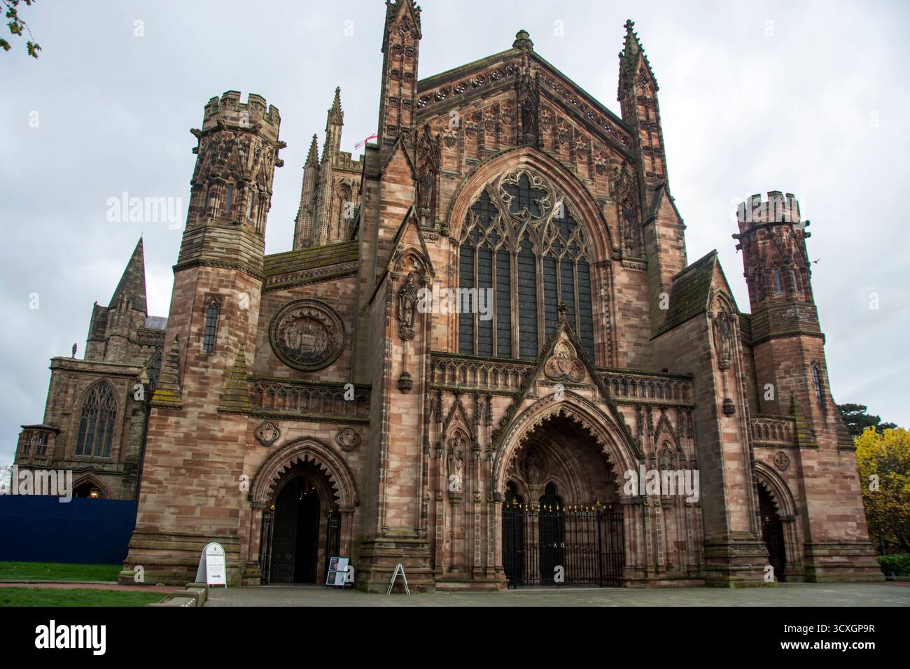 Entrance of Hereford Cathedral , Which has the largest surviving ...
