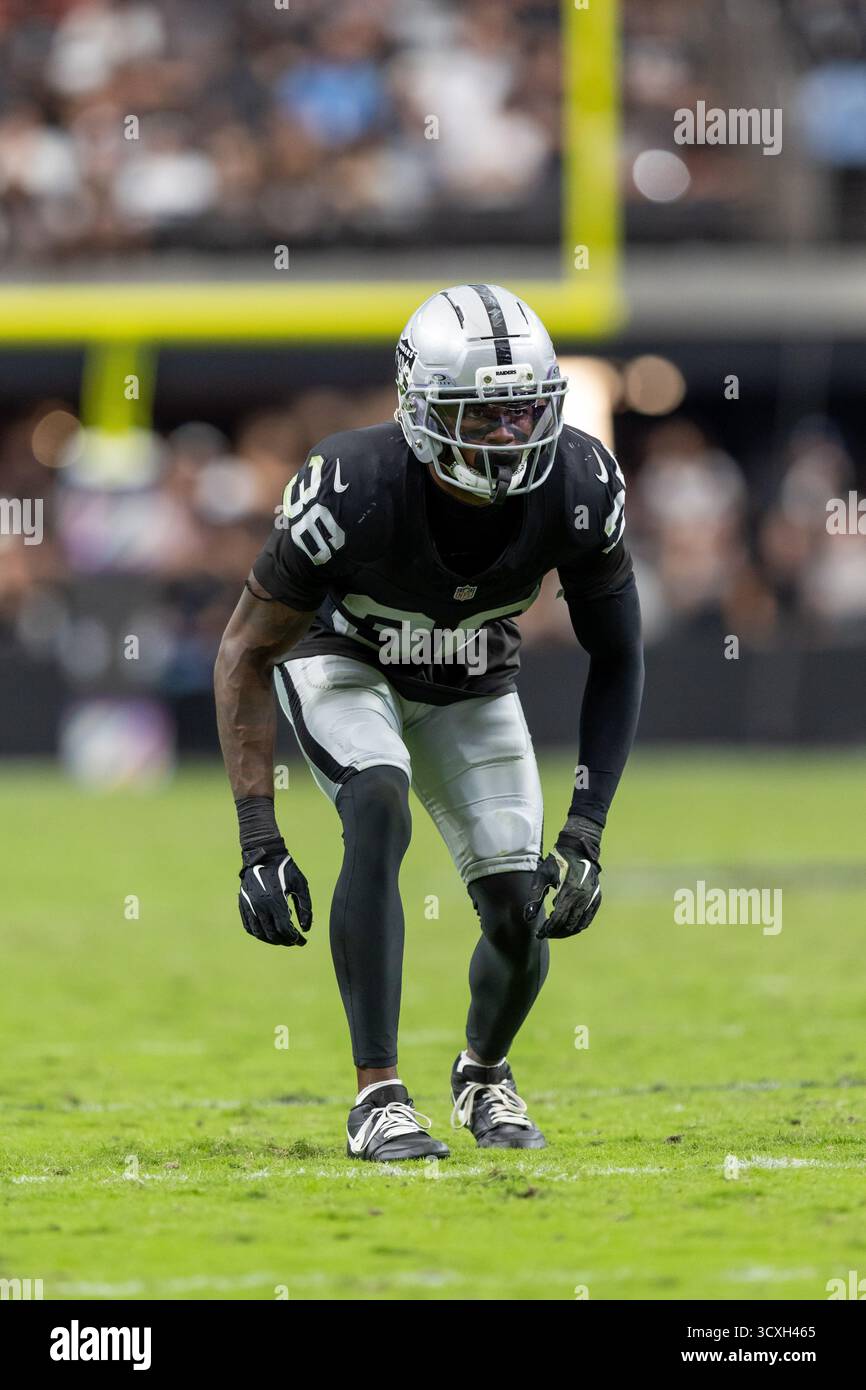 Las Vegas Raiders cornerback Kyo Blu Kelly (36) against the Tennessee ...