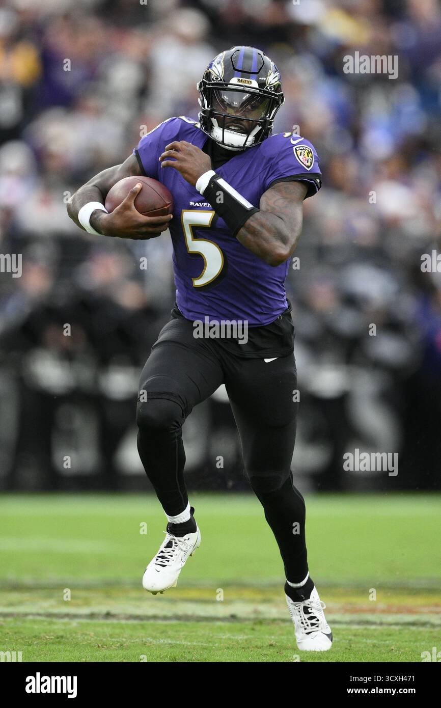 Baltimore Ravens quarterback Tyler Huntley (5) in action during the ...