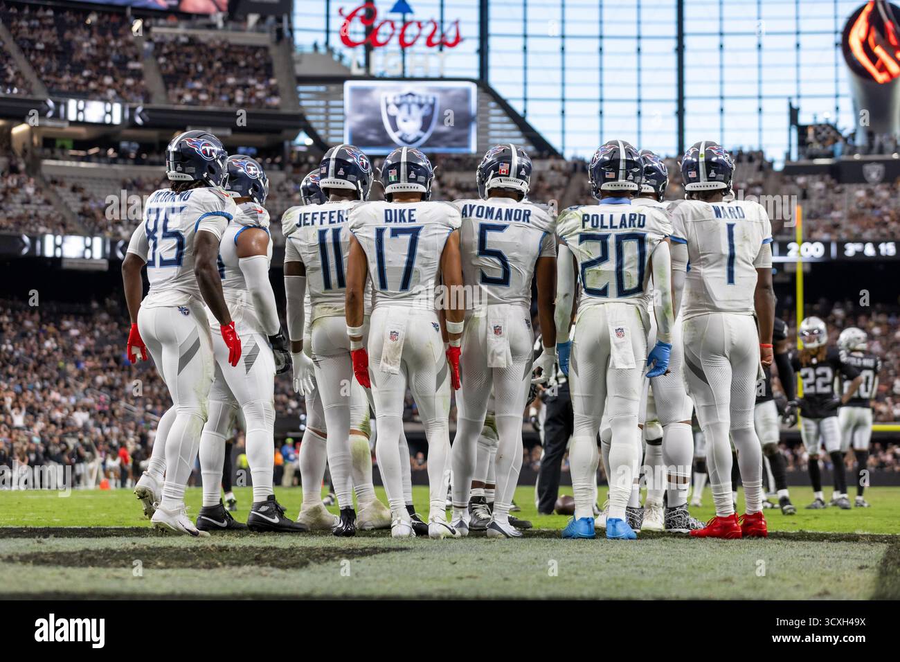 The Tennessee Titans offensive players' Van Jefferson (11), Chimere ...