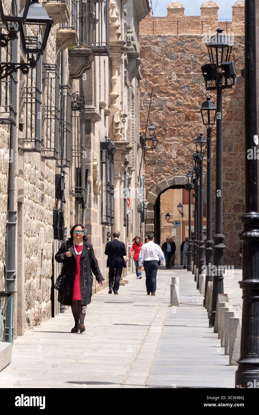 Crowd of people on street spain hi-res stock photography and images - Alamy
