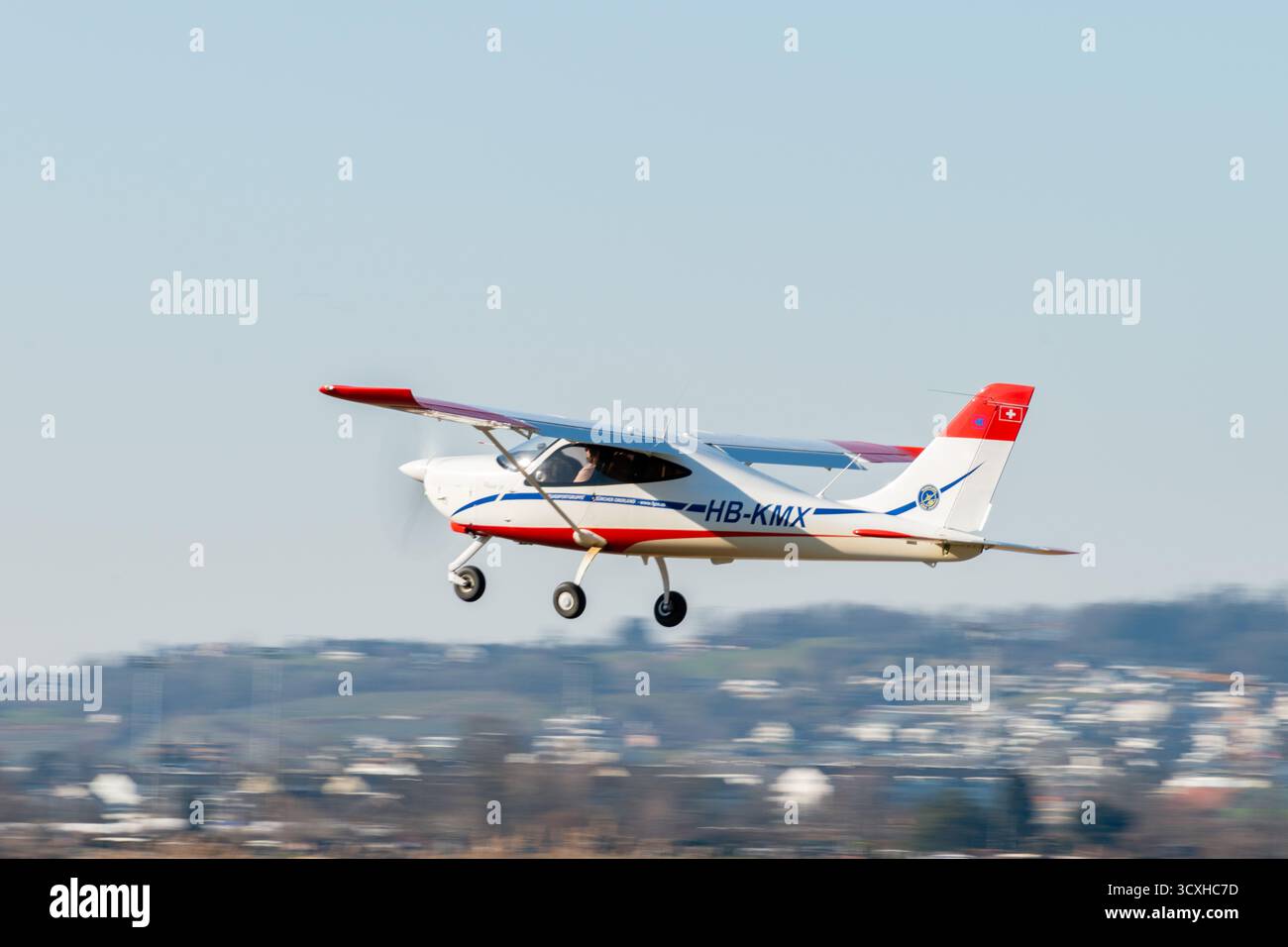 Wangen-Lachen, Switzerland, March 8, 2025 HB-KMX Tecnam P2008JC ...