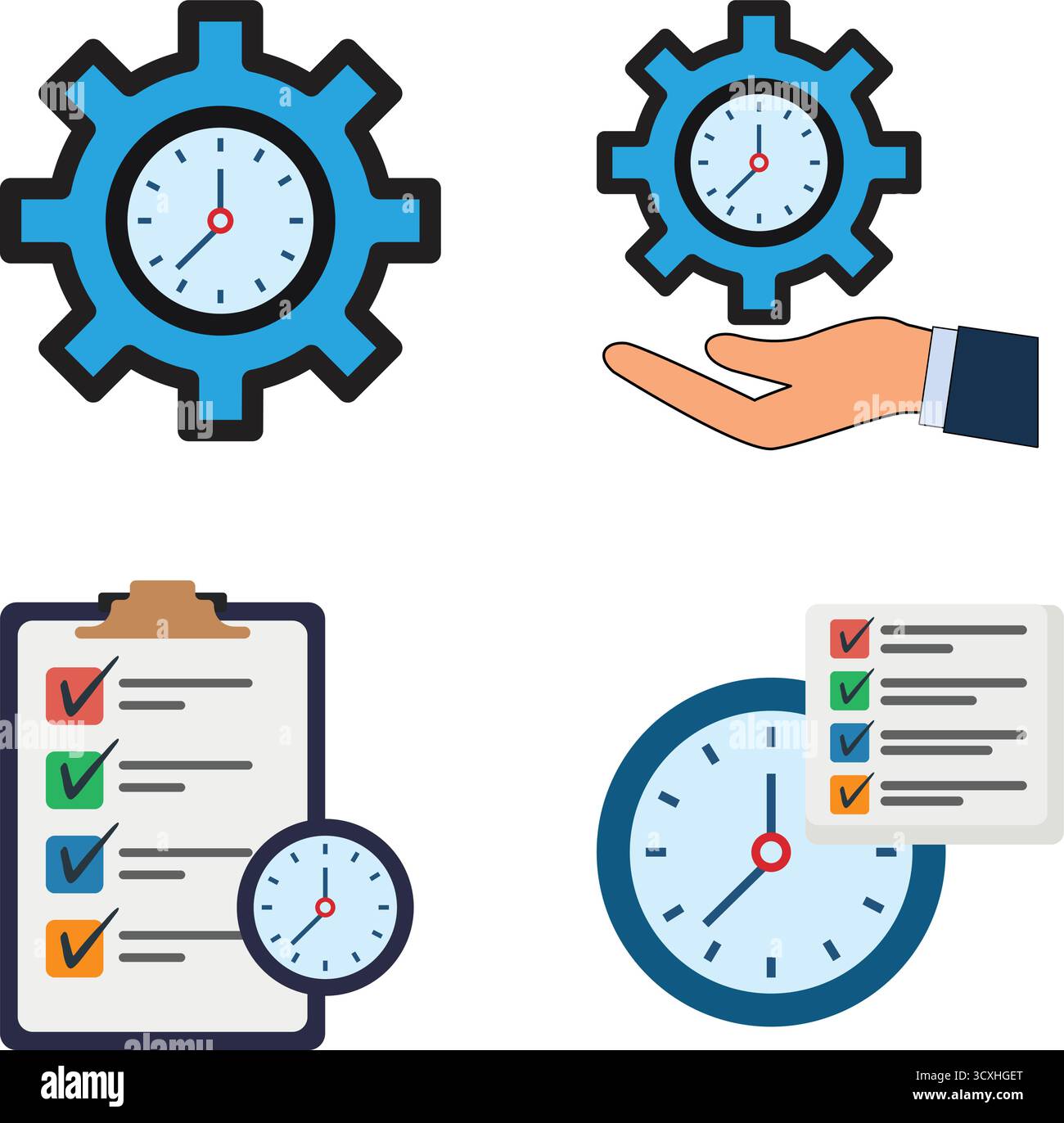 Time management organization Stock Vector Images - Alamy