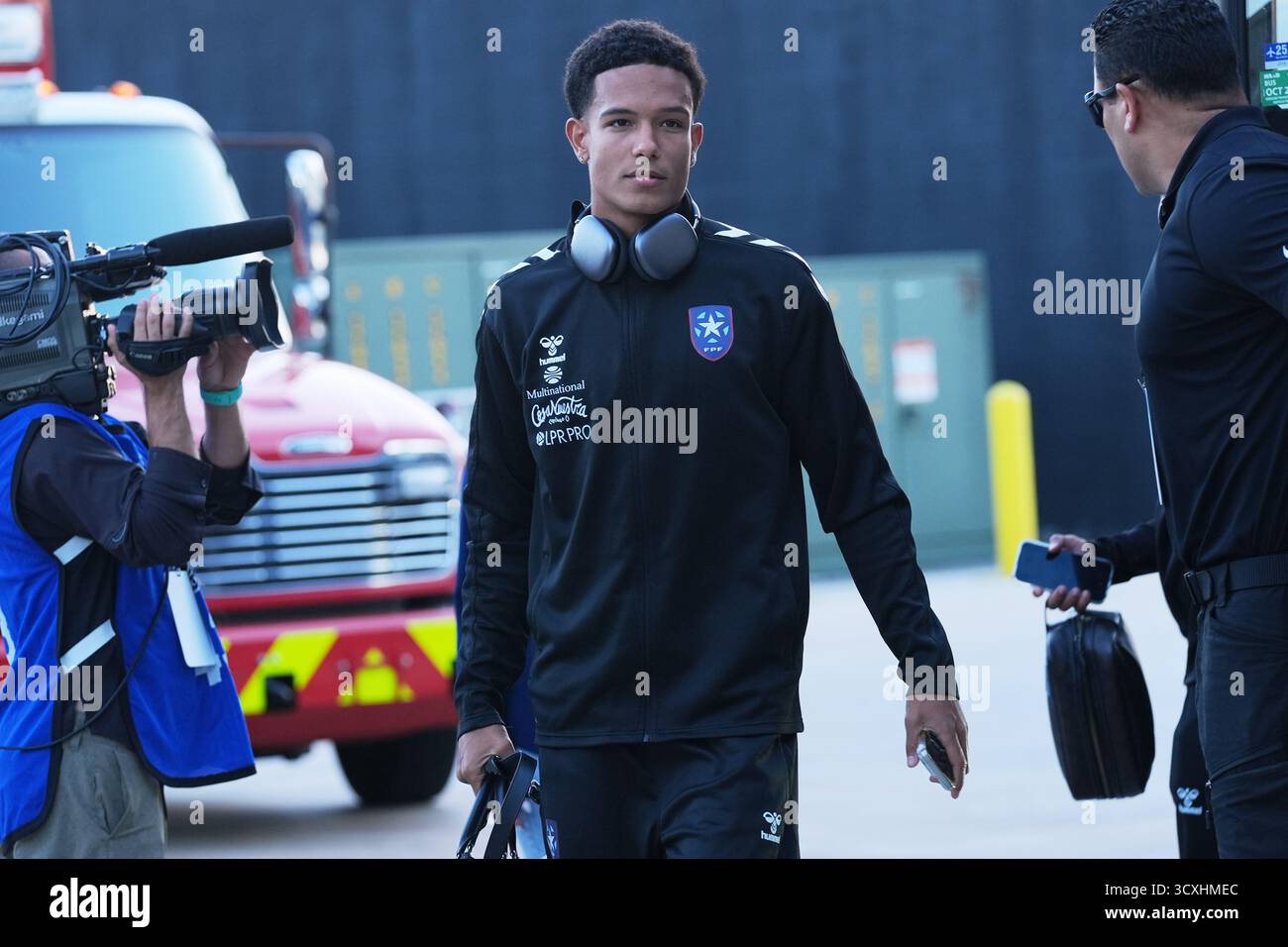 Puerto Rico captain Leandro Antonetti arrives for a friendly soccer ...