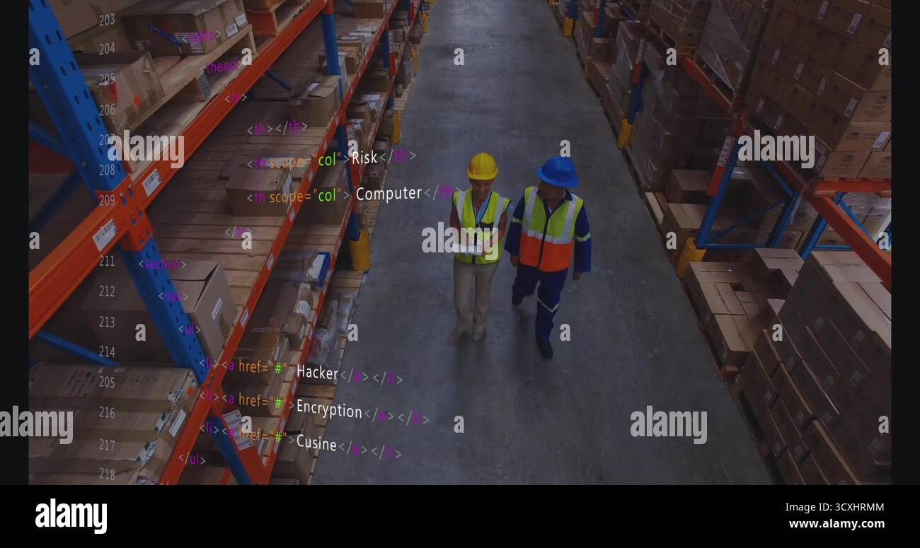 Inspecting boxes warehouse workers using hi-res stock photography and ...