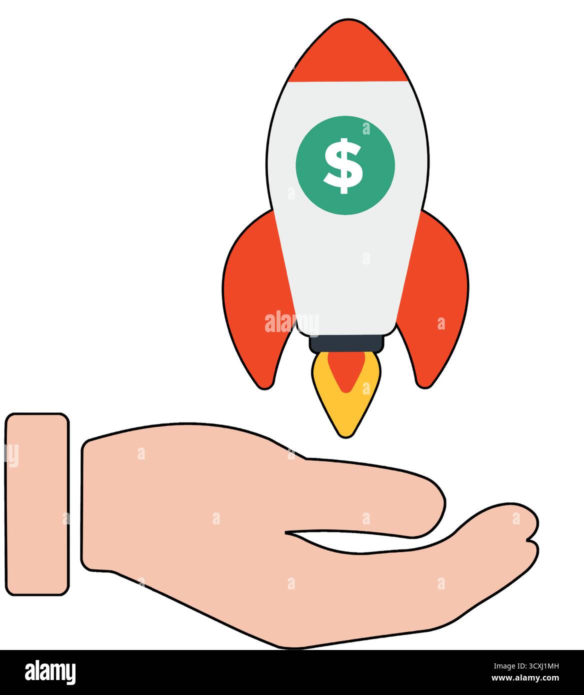 Creative businessman in modern start Stock Vector Images - Alamy