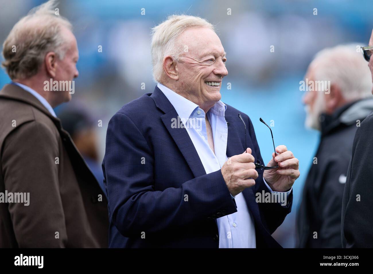 Dallas Cowboys owner Jerry Jones walks off the field prior to an NFL ...