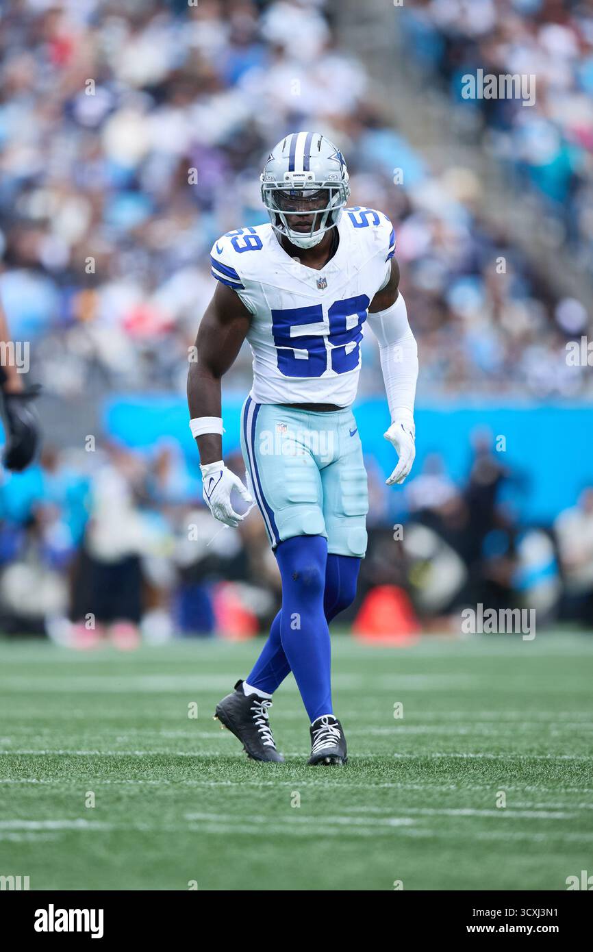 Dallas Cowboys linebacker Kenneth Murray (59) lines up on defense ...