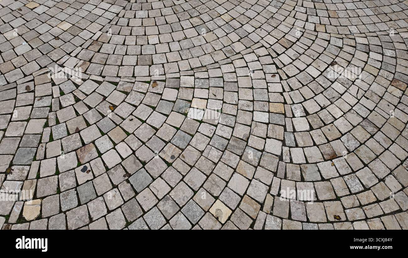 Unique patterned stone pavement in a public space Stock Photo - Alamy