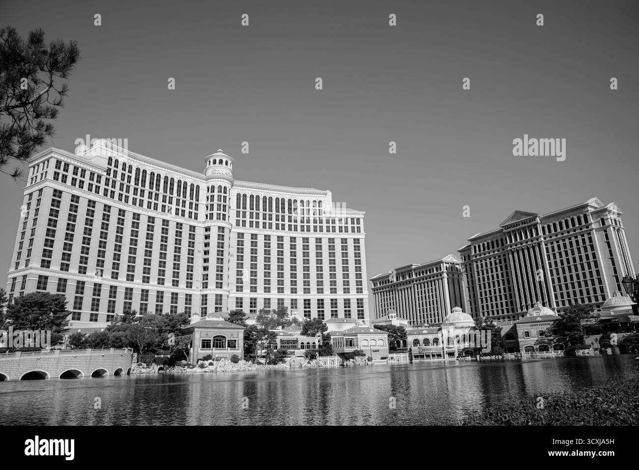 Las vegas strip area Black and White Stock Photos & Images - Alamy
