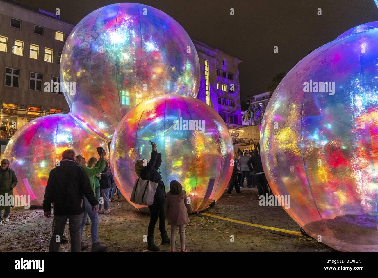 The 10th Essen Light Festival, in the city centre, second largest light ...