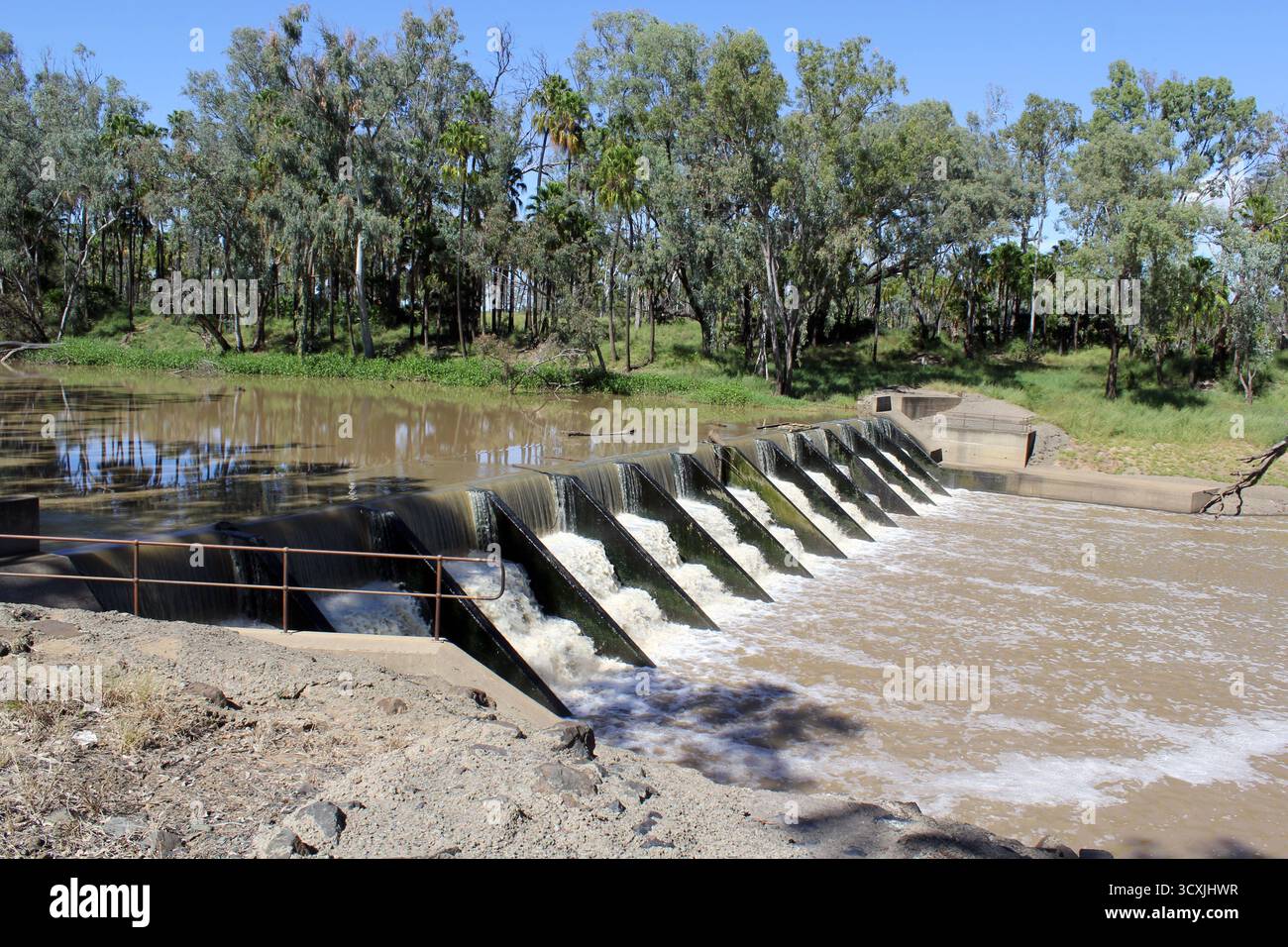 River weir surrounded trees hi-res stock photography and images - Alamy