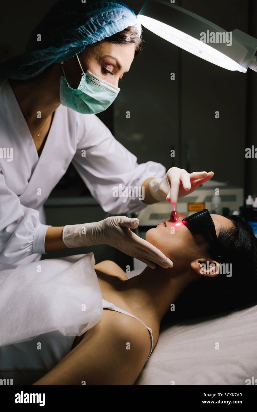 Laser dermatologic treatment nevus hi-res stock photography and images ...