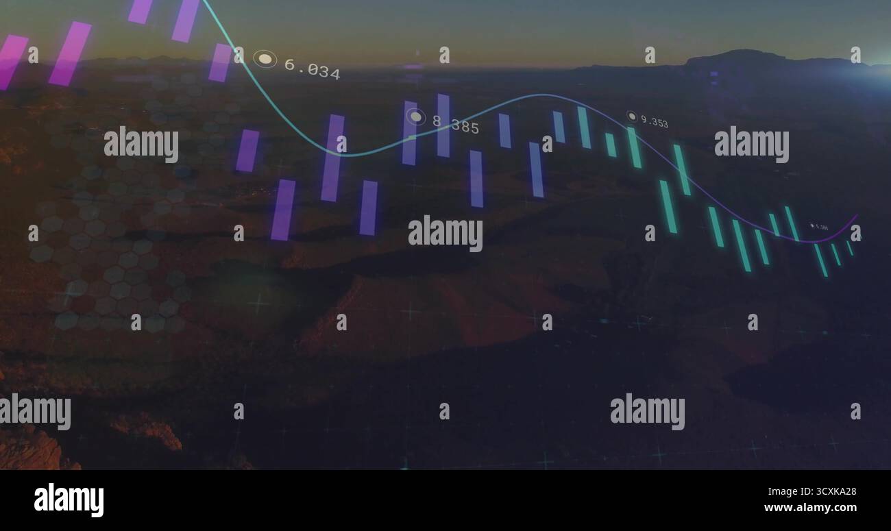 Financial chart overlay fading in hi-res stock photography and images ...