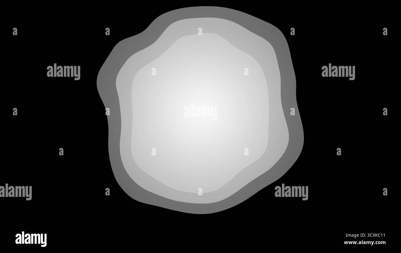 White blob expanding and contracting on black background. Motion Stock ...