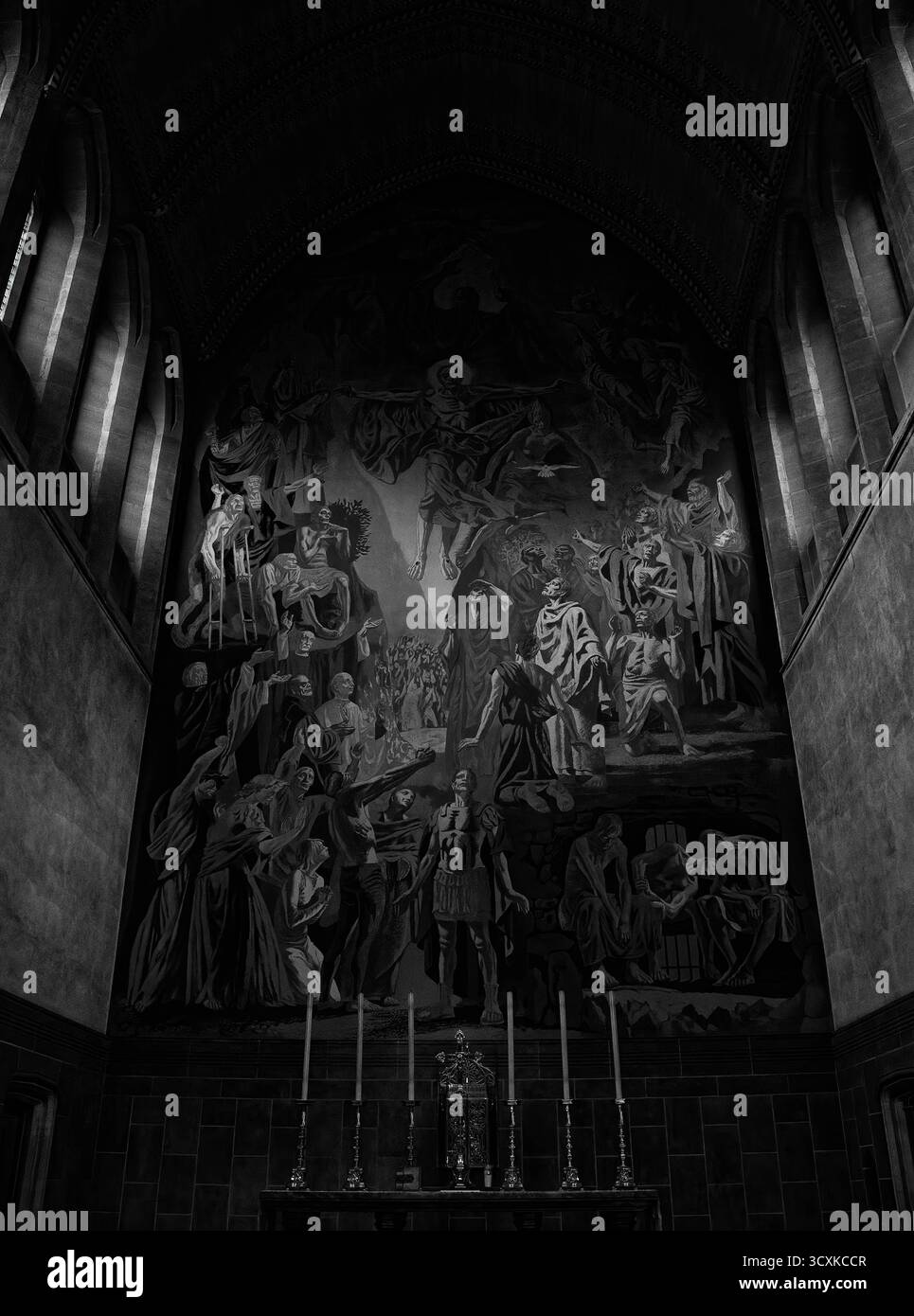 Black and white church painting hi-res stock photography and images - Alamy