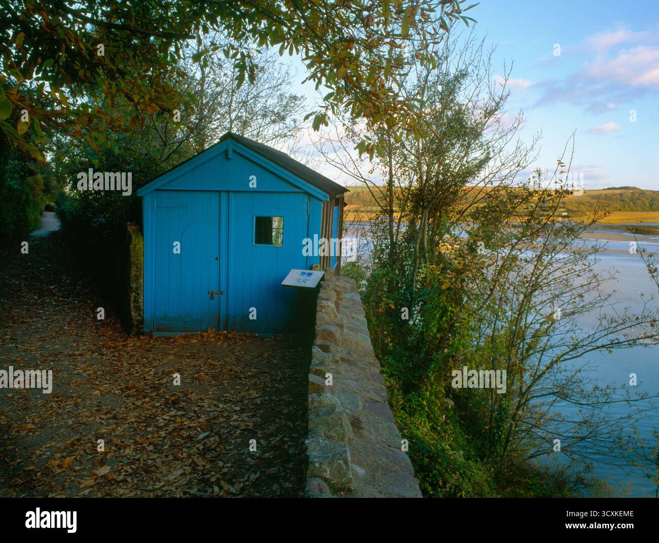 Dylan Thomas' Writing Shed, beside Dylan’s Walk, overlooking the Taf ...