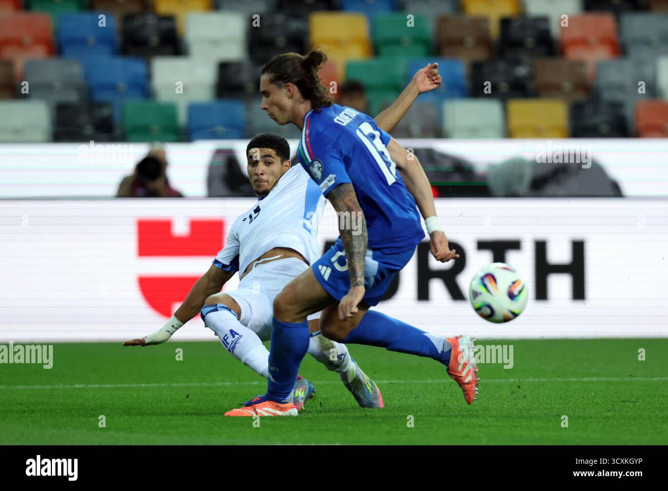 Udine, Italy October 14, 2025: Anan Khalaili of Israel, Riccardo ...