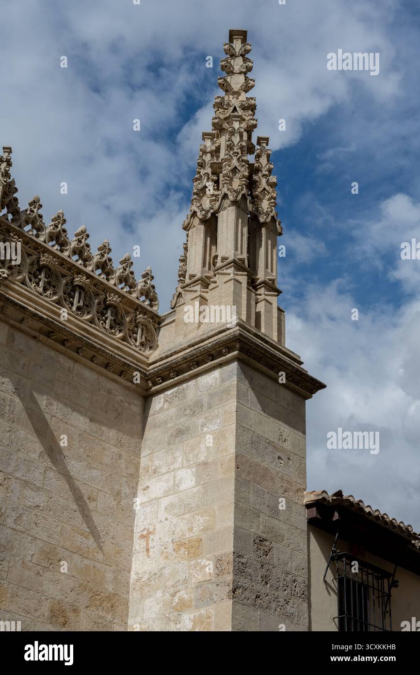 View of the majestic Cathedral of Granada, located in the heart of the ...