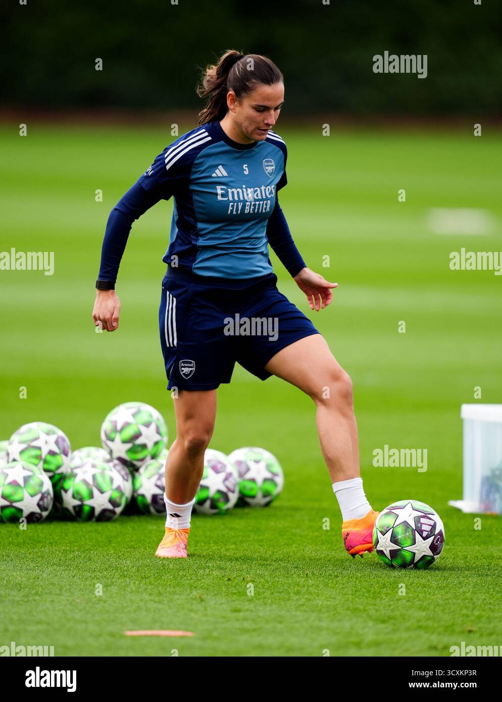 Arsenal's Laia Codina during a training session at the Sobha Realty ...