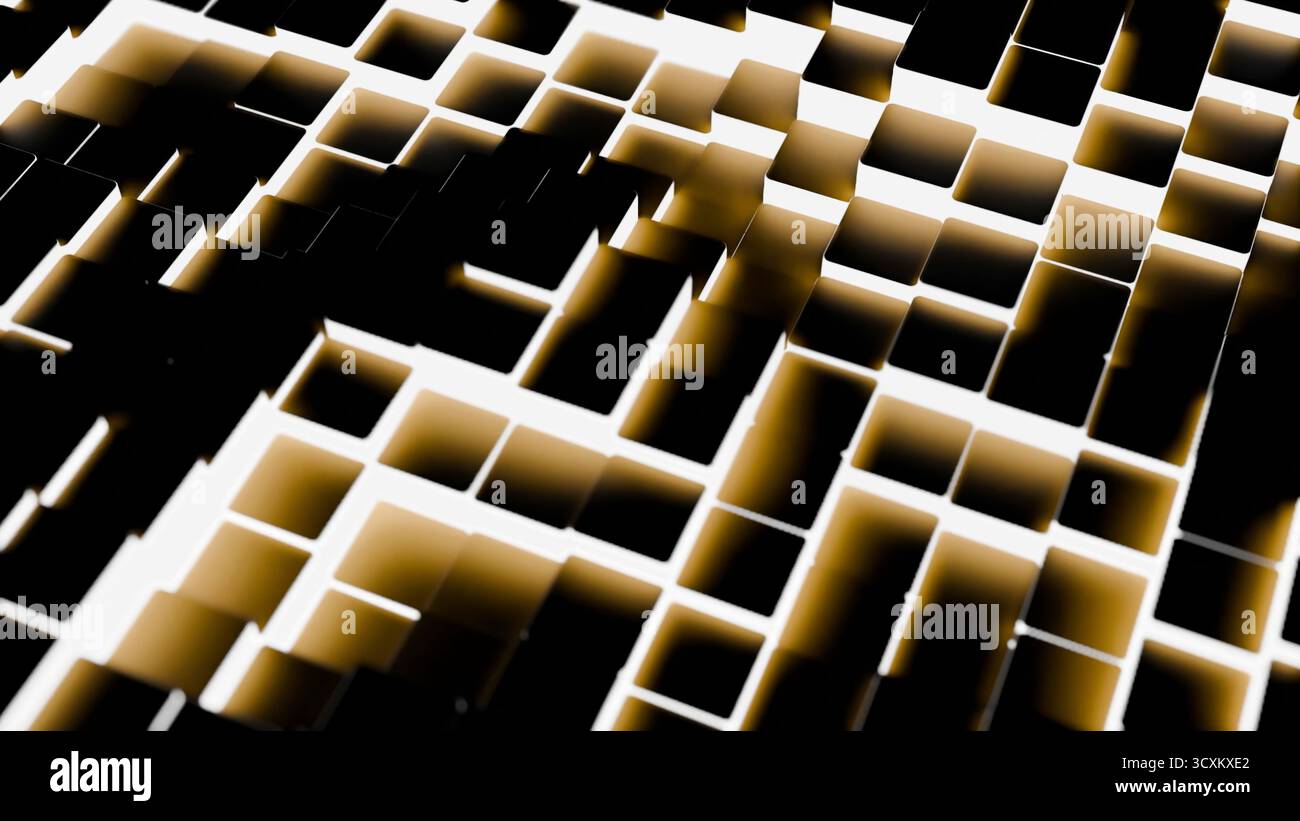 Abstract 3d animation golden cube hi-res stock photography and images ...