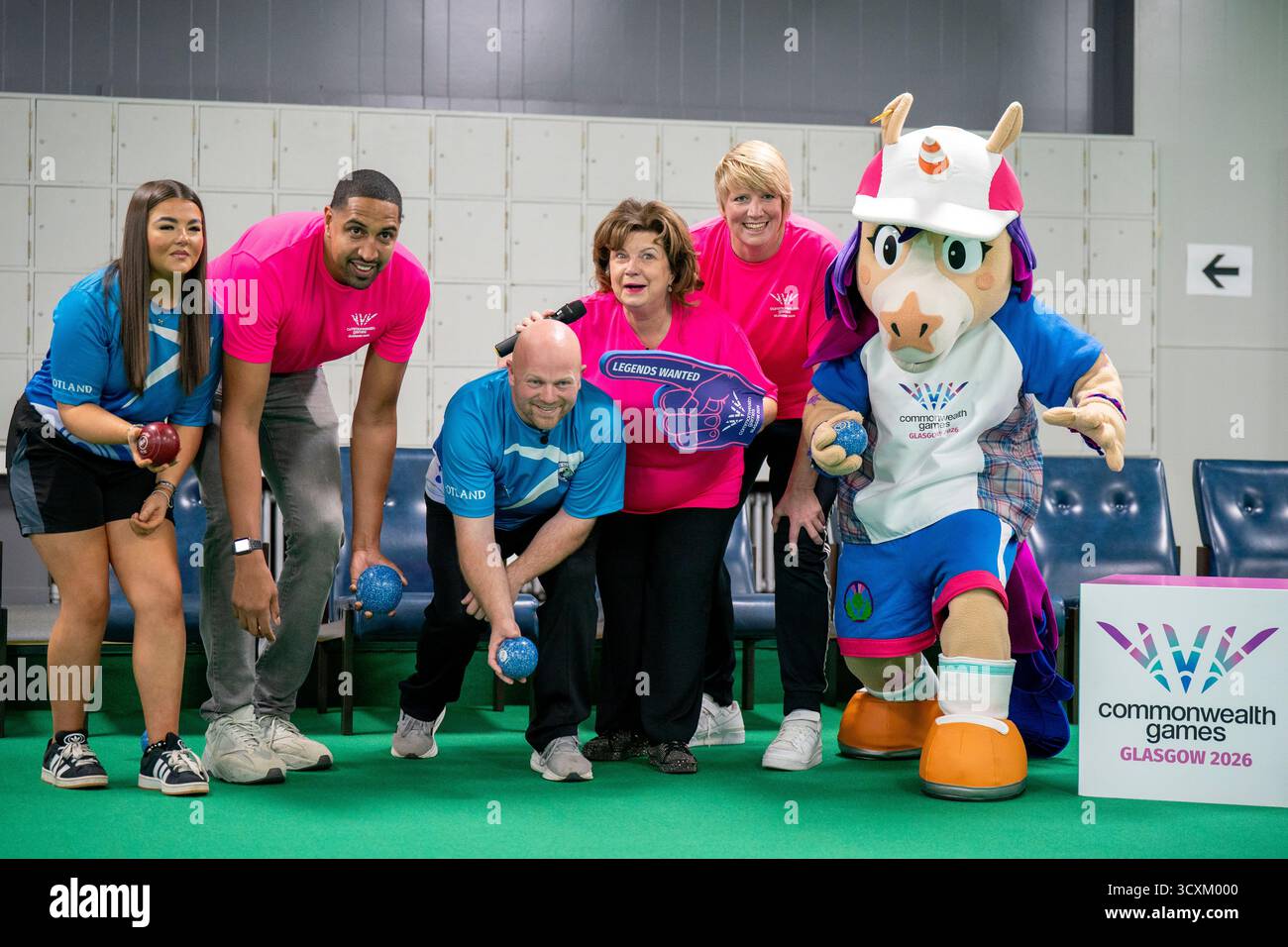 (left to right) Bowler Abbie Harris, basketball player Kieron Achara ...
