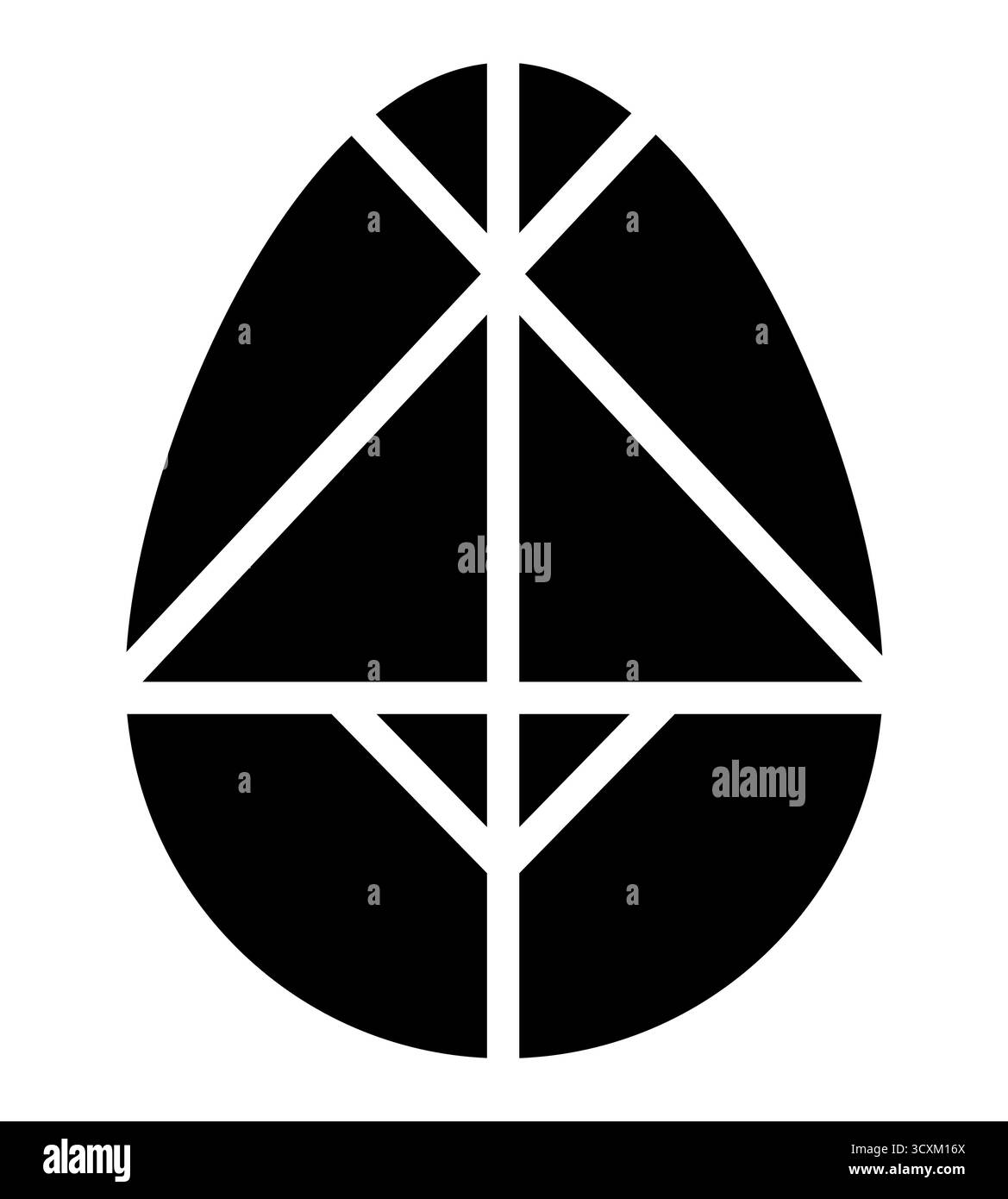 Geometric egg design with tangram puzzle elements Stock Vector Image ...