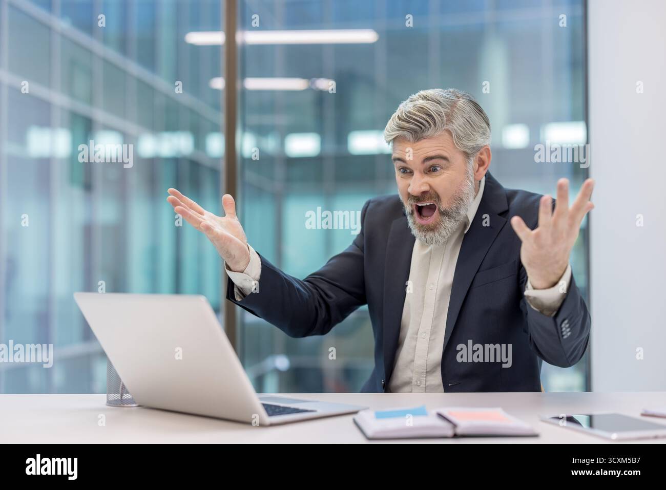 Middle aged businessman reacting failure hi-res stock photography and ...